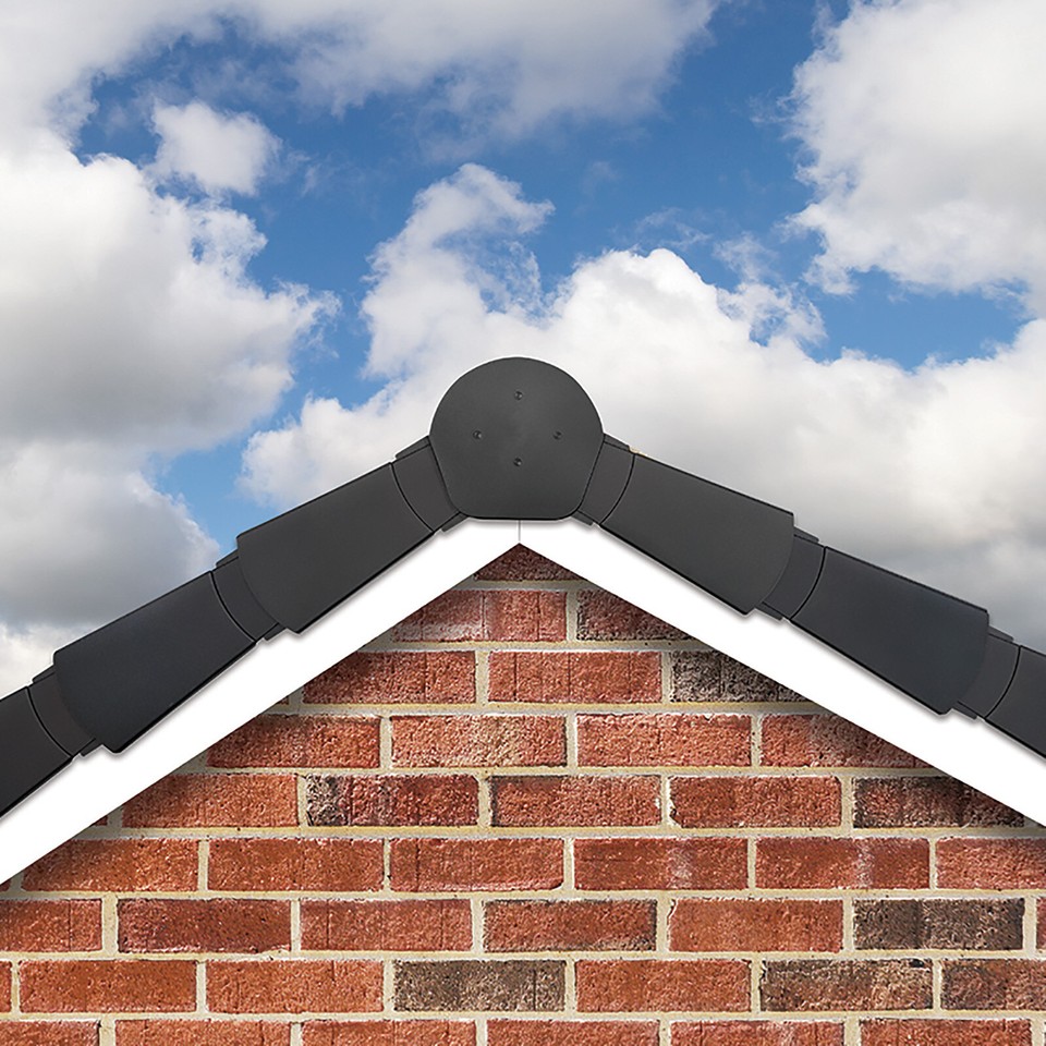 Roof Dry Verge End Cap Kit Easy Trim Complete Gable Apex Plastic Tile ...