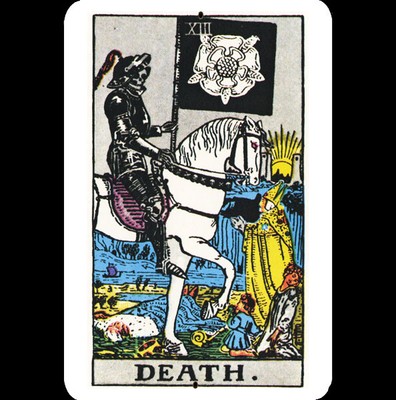 Tarot Card Sign 8x12 Death Waite Smith Deck Horse Knight Skull Black ...