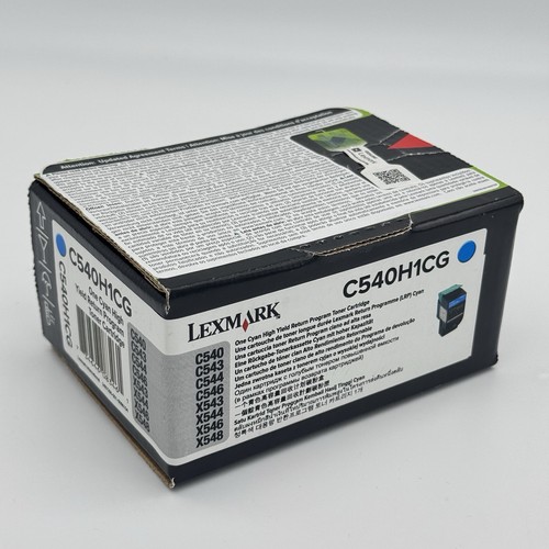Buy Genuine Lexmark C540H1CG High Yield Return Toner Cartridge Cyan ...