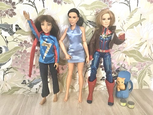 Marvel Doll Lot Of 3 Wonder Woman Diana Price Ms Marvel & Captain ...