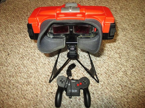 Nintendo Virtual Boy Console Red and Black Semi-Working w/Controller ...
