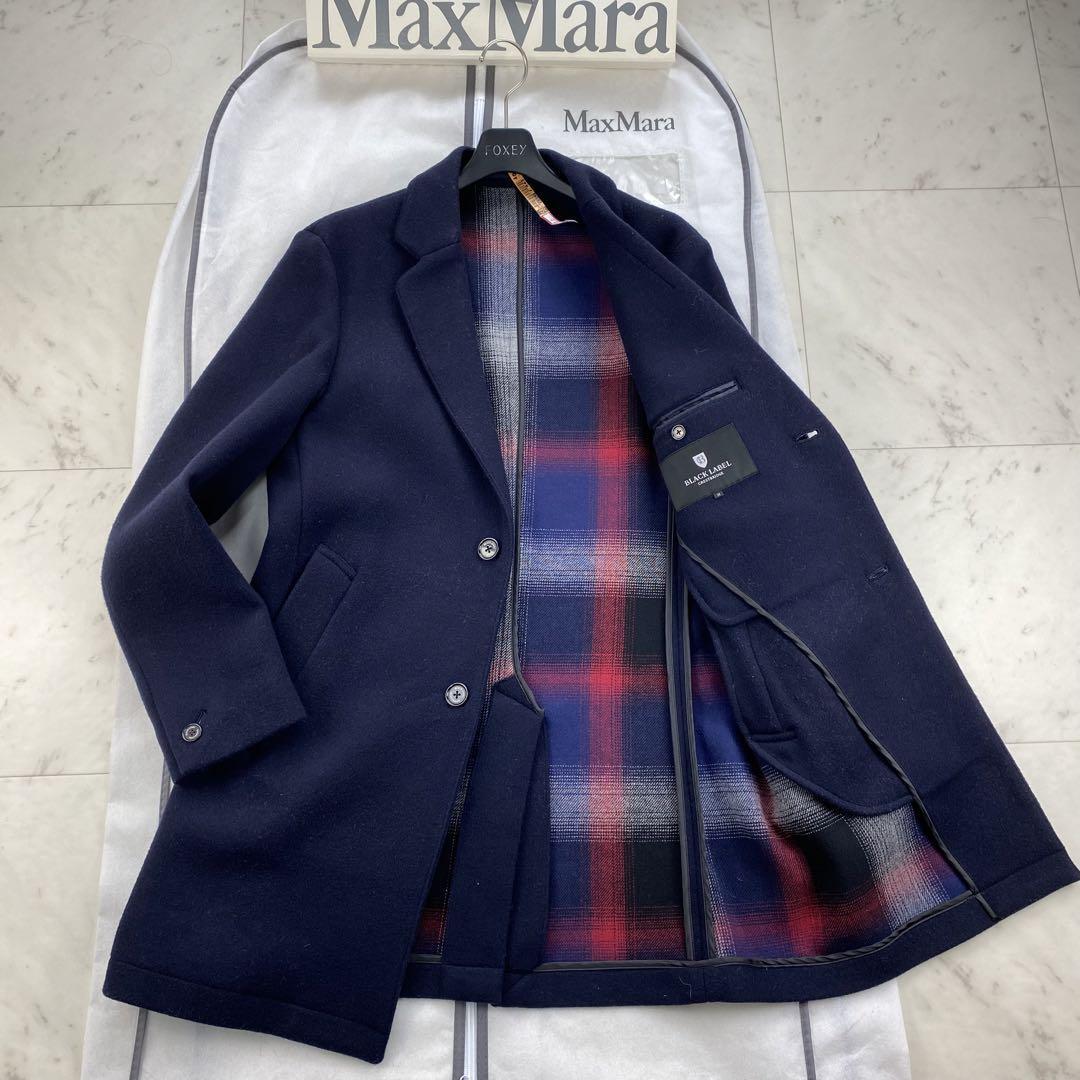 Double Face Black Label Crest Bridge Chester Coat Navy - Gem