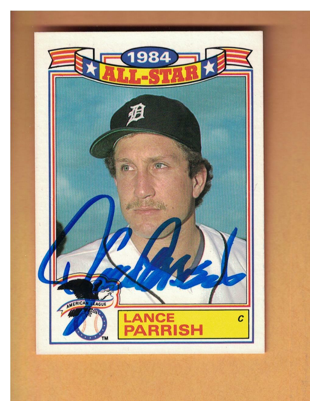 Lance Parrish AUTOGRAPHED 1984 TOPPS ALL-STAR BASEBALL CARD SIGNED ...