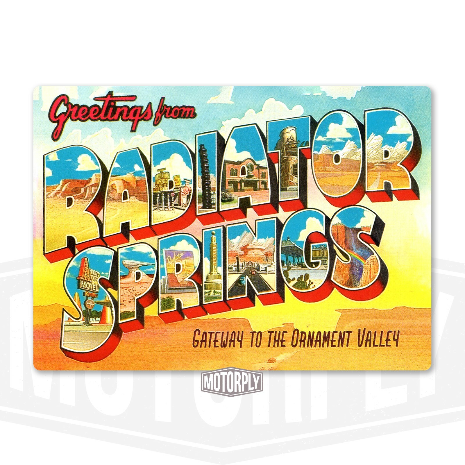 Metal Wall Sign - Radiator Springs - Disney Lightning Pixar Mcqueen Car ...