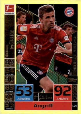 Topps Match Attax 18/19 - L26 - Thomas Müller - Limitierte Karten | eBay.de