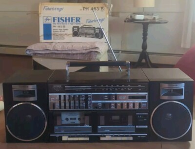 Fisher PH 463 Black Boombox! Fully Functional With Original Box. See ...