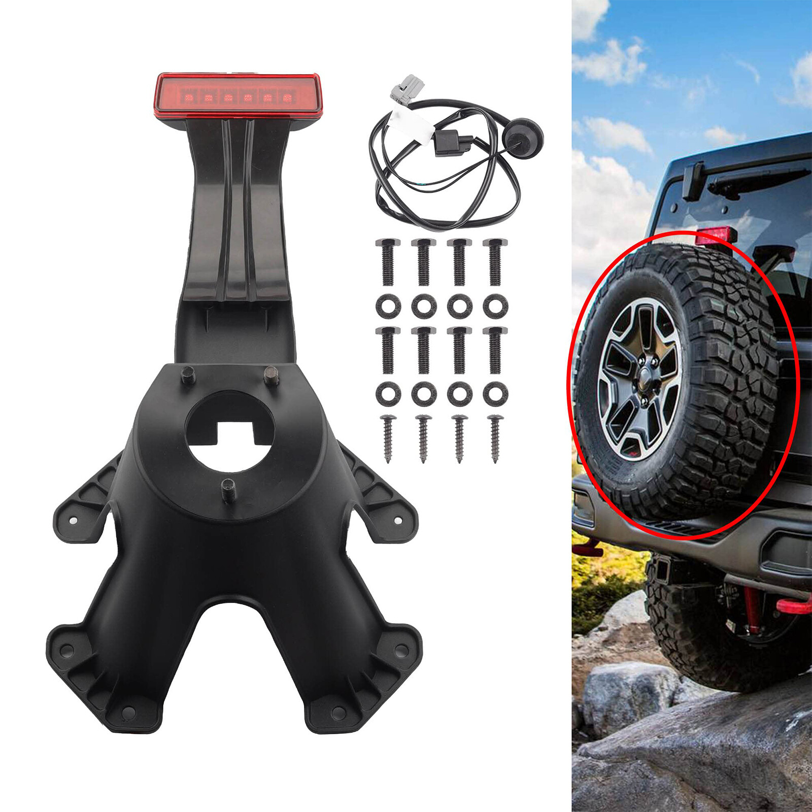 New Spare Tire Holder Mounting Bracket For Jeep Wrangler JK 2007-2018 ...