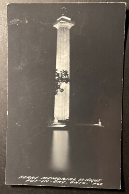 Perry Memorial at Night Put-In-Bay Ohio RPPC | eBay