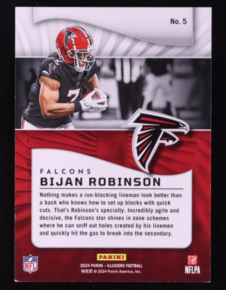 Bijon Robinson 2024 Panini Illusions Trophy Collectio Platinum #5 #2/5 ...