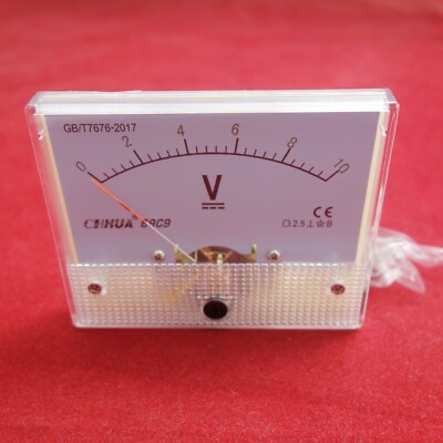 1PC DC 0-10V Analog VOLTMETER Voltage Meter 10V 80*65MM 69C9 direct ...