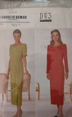 4557 Vintage Butterick SEWING Pattern Misses DW3 Semi Fit Mock Wrap ...