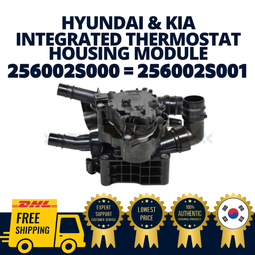 GENUINE OEM Hyundai Kia Integrated Thermostat Housing Module 256002S000 ...