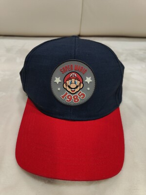 2018 Nintendo Super Mario 1985 Youth Snap Back Hat Navy Blue Red Cotton ...
