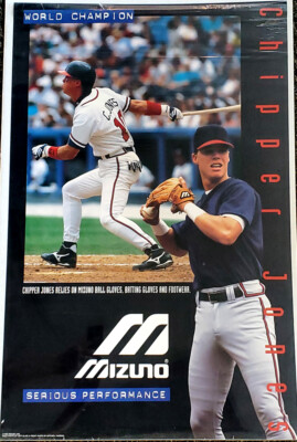 Chipper Jones WORLD CHAMPION Atlanta Braves 1995 Mizuno 23x35 Wall ...