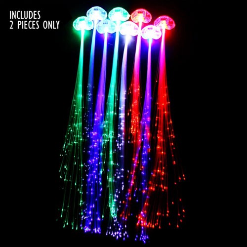 2 x LED Hair Extensions for Parties Dance Party Fashion Accessory ...