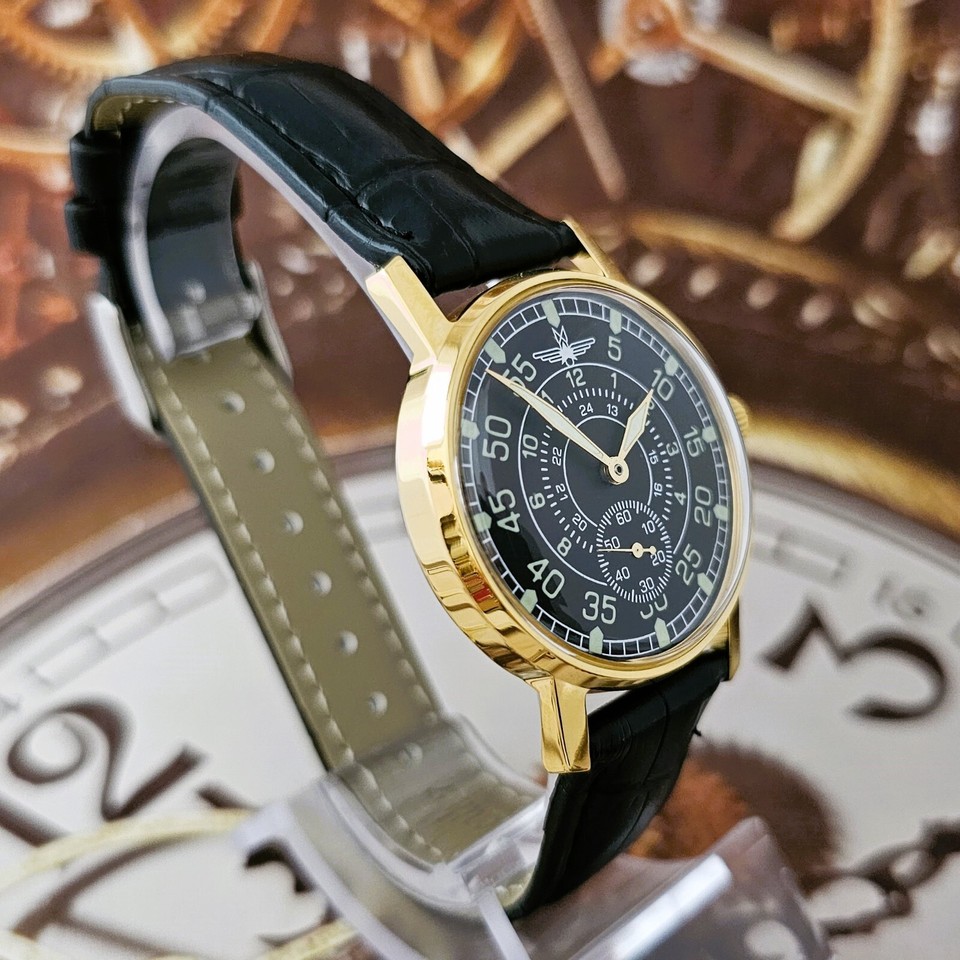 Vintage Military Watch USSR Pilot Aviation Mechanical Watch Pobeda 2602 ...