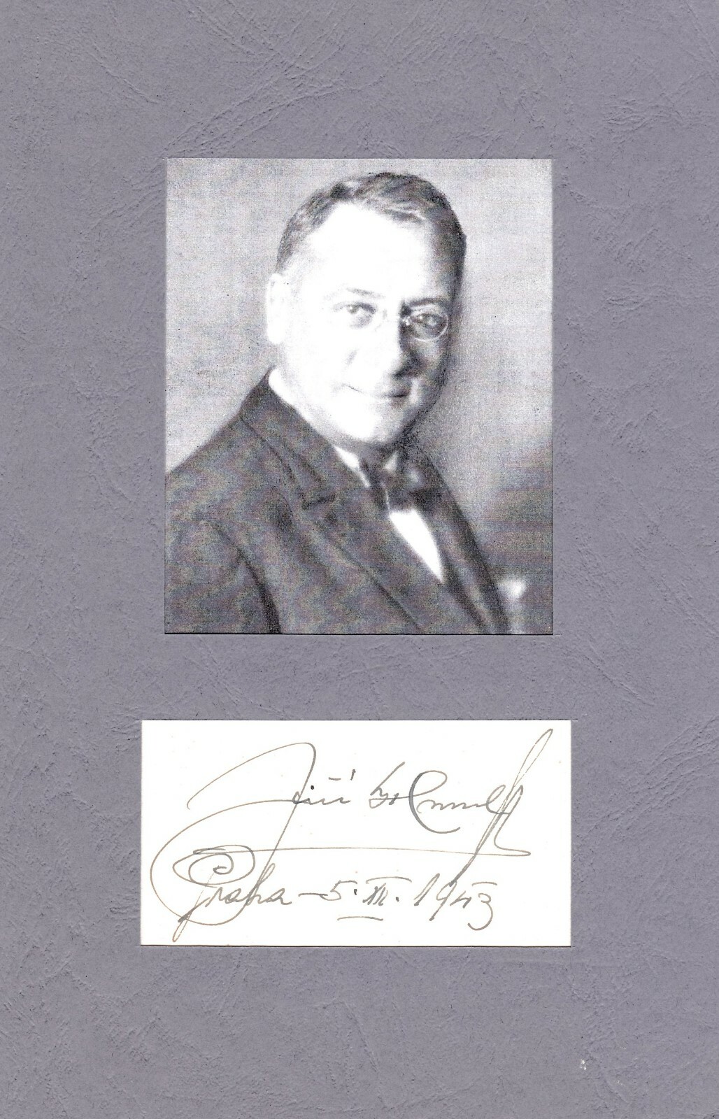 JIRI HUML Czech Opera Bass matted signature with program photo, Prague ...