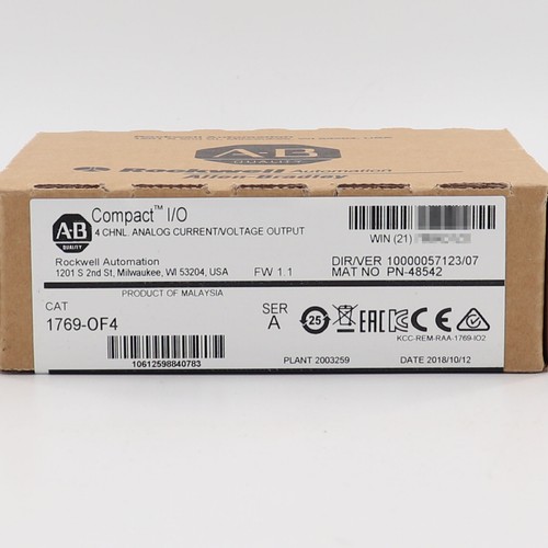 Allen-Bradley CompactLogix 4 Pt A/O C and V Module 1769-OF4 New Factory ...