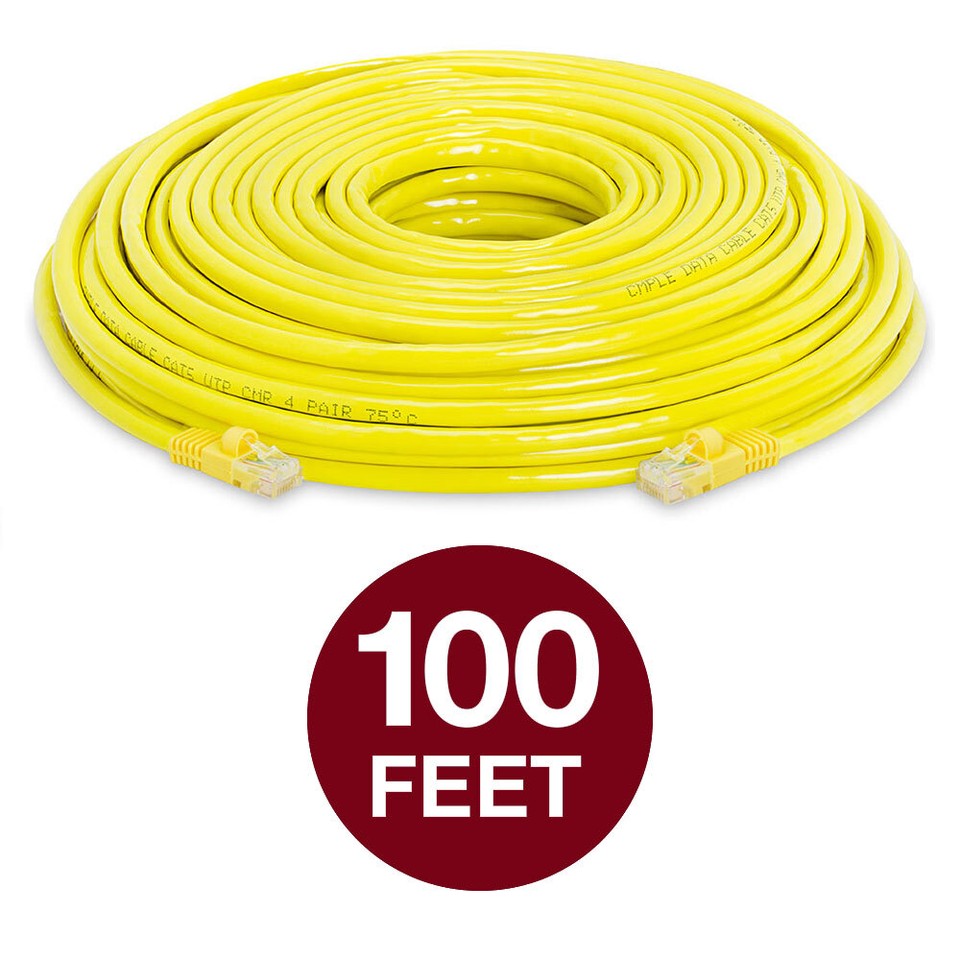 CAT5e Ethernet Cable Lan Router Network CAT5 RJ45 Internet Yellow Patch Cord LOT | eBay