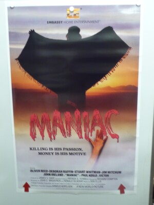 MANIAC Oliver Reed DEBORAH RAFFIN Stuart Whitman HOME VIDEO POSTER 1980 ...