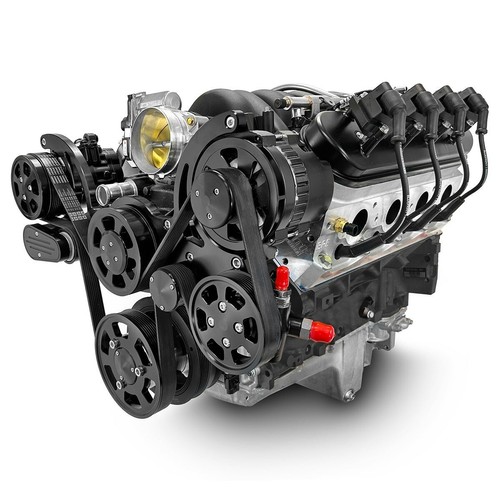 GM LS Compatible 427 CI ProSeries Engine - 625 HP - Black Front Drive ...
