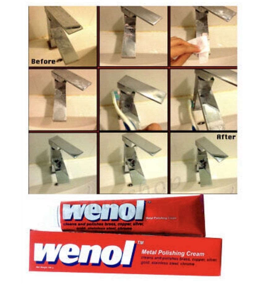 WENOL red - 50 grams -Metal Polish aluminum brass silver gold tin ...
