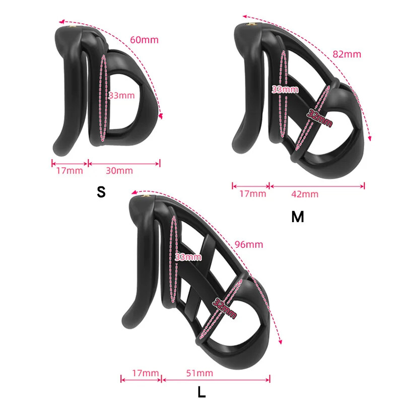 Pink Chastity Cage Abstinence Anti Cheating Device with Locks Rings ...