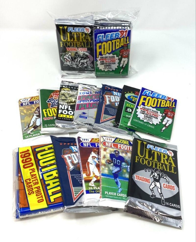 ESTATE LIQUIDATION- LOT OF NEW OLD VINTAGE UNOPENED NFL FOOTBALL CARDS ...