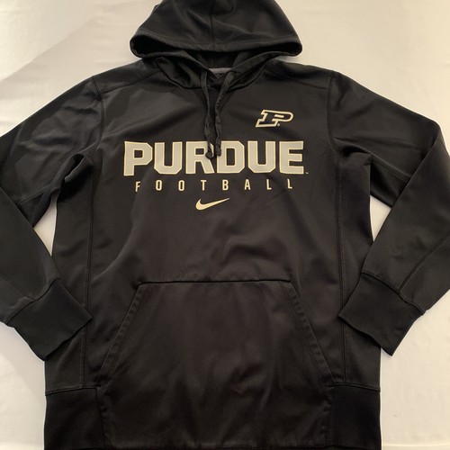 Purdue Boilermakers Hoodie Mens Medium Nike Football Black EUC | eBay
