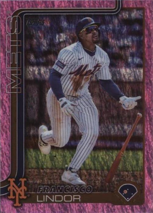 2025 Topps Series 1 - Francisco Lindor #350 Pink Holo Foil for sale ...