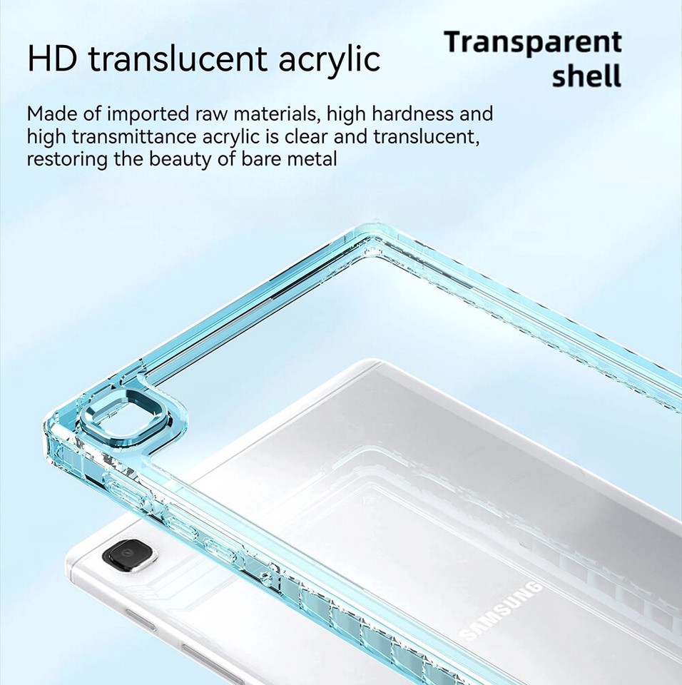Clear Hard Tablet Case Acrylic Cover For Samsung Galaxy Tab S9+ S8 S7 ...