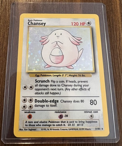 Pokémon TCG Chansey Base Set 3/102 Holo Unlimited Holo Rare | eBay