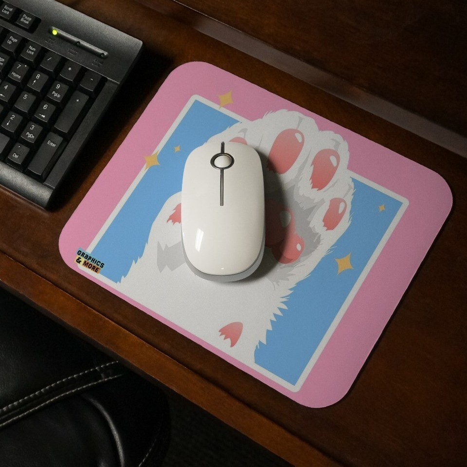 Cat Paw Toe Beans with Cute Sparkles Low Profile Thin Mouse Pad ...