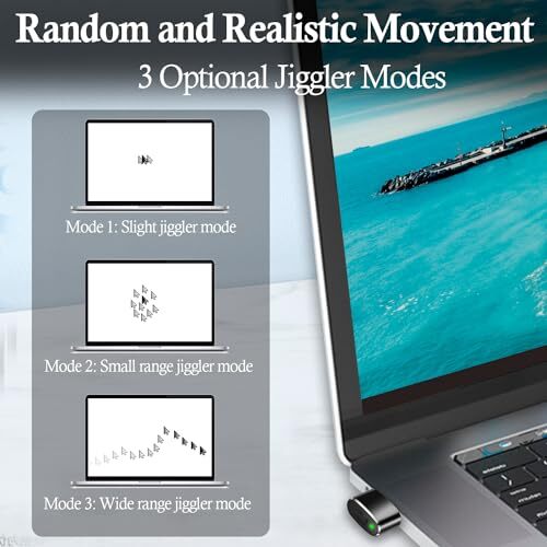 Mouse Jiggler Undetectable Metal with Switch Button Portable Wireless ...