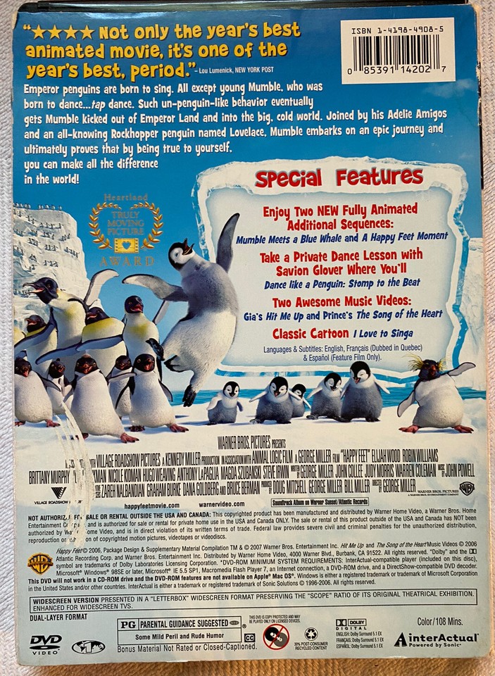 HAPPY FEET “Widescreen Edition” (FREE SHIPPING) | eBay