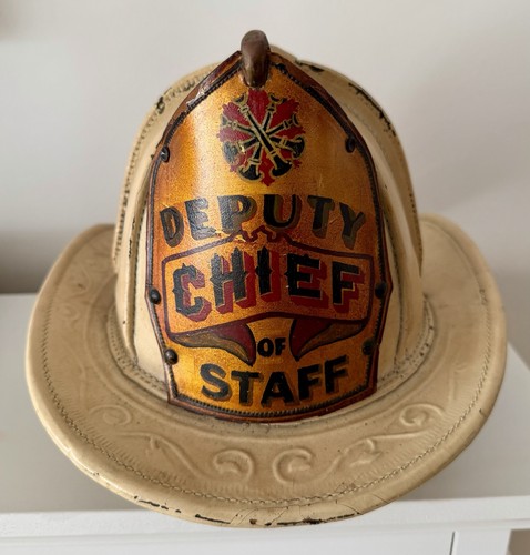 FDNY Deputy Chief Cairns NYC leather helmet | eBay
