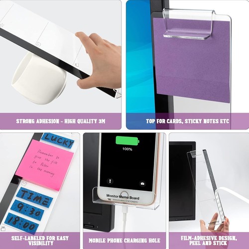 Office Desk Accessories 2pcs Computer Monitor Memo Board 2 | eBay