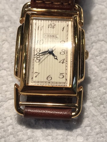 Vintage’s Fossil Tank Gold Tone White Dial Vt-2493 Watch | eBay