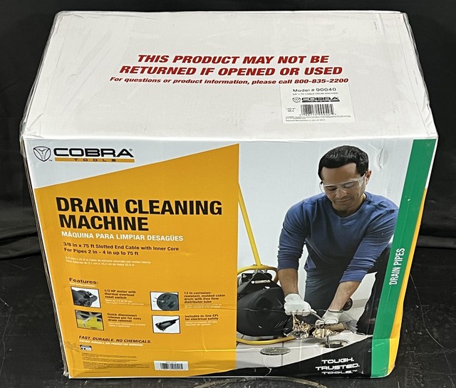 Cobra 90040 3/8 in x 75ft Cable Drum Machine for sale online | eBay