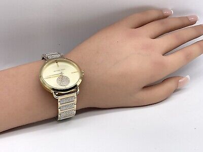 New Michael Kors Portia Pave Gold Dial Ladies Watch - MK3852 New Michael Kors Portia Pave Gold Dial Ladies Watch - MK3852
