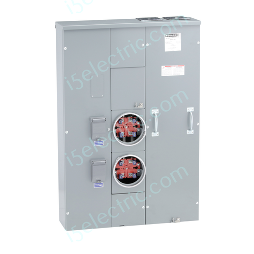 Square D MP42200 400 Amp 2 Gang 200A Meter EUSERC OH/UG as WEP4212 plus ...