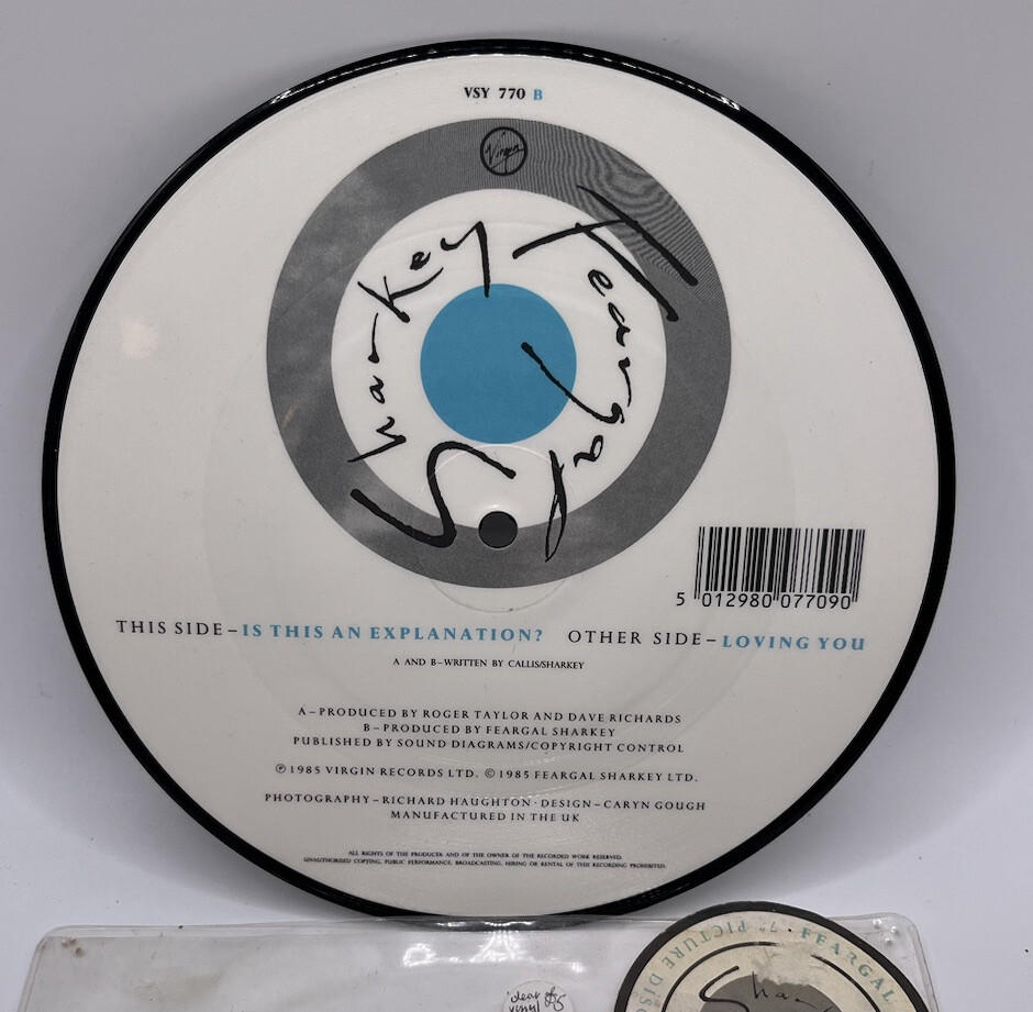 Feargal Sharkey: 1985 Virgin Records Loving You 7” Picture Disc | eBay
