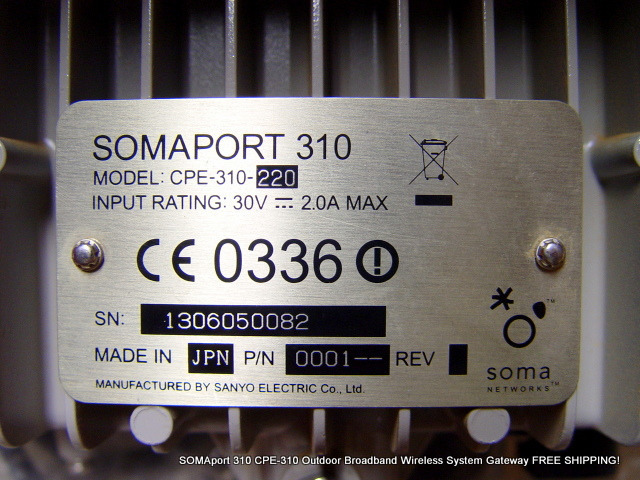SOMAport 310 CPE-310 Outdoor Broadband Wireless System Gateway FREE ...