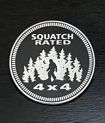Squatch Rated 4X4 Fender Badge Automotive Bigfoot Emblem | eBay