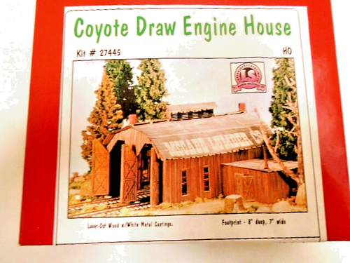 Craftsman HO Kit-COYOTE Draw Engine House-Nice detail McCabe Lumber ...