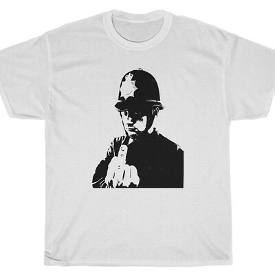 COP MIDDLE FINGER T-Shirt - Banksy Street Art | eBay
