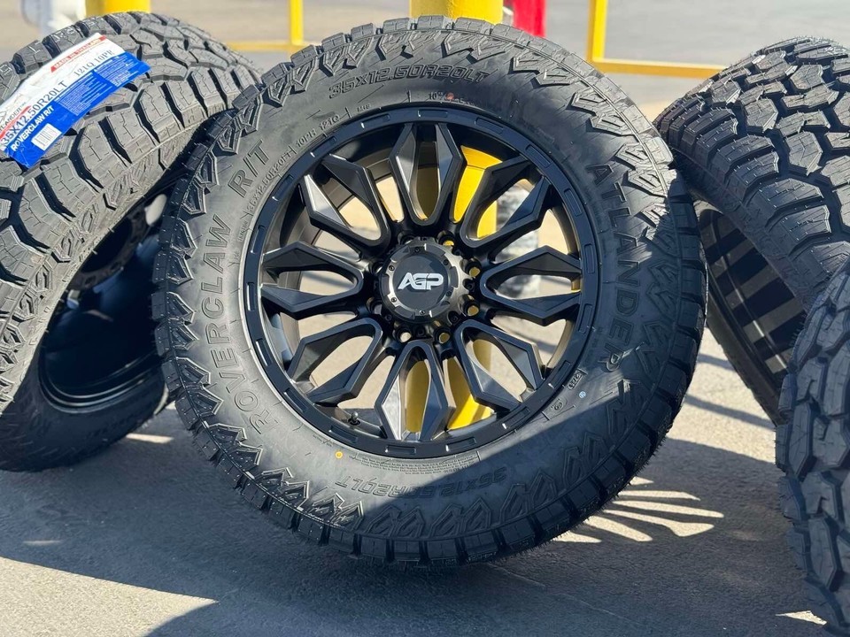 20" Wheels 8 lug Rims 35" R/T Tires 8x170 Ford F-250 F-350 Superduty ...