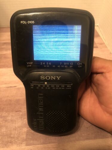 Sony Watchman Color FDL-3105 TV Portable Television Radio AM FM And ...