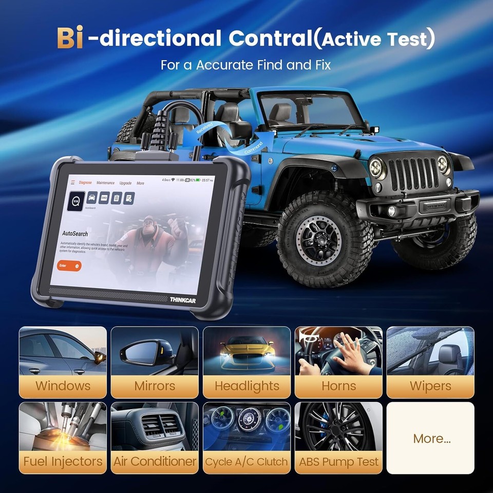2024 ThinkScan 689 Bidirectional Scanner Auto Diagnostic Scan Tool ...