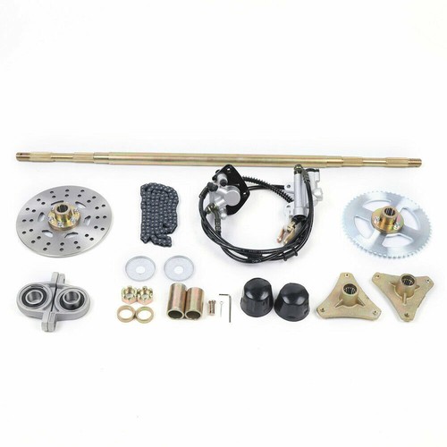 Rear Axles Axle Live Hub kit+Brake assembly+T8F Chain for mini bike ATV ...